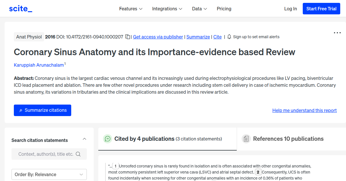 Coronary Sinus Anatomy and its Importance-evidence based Review ...