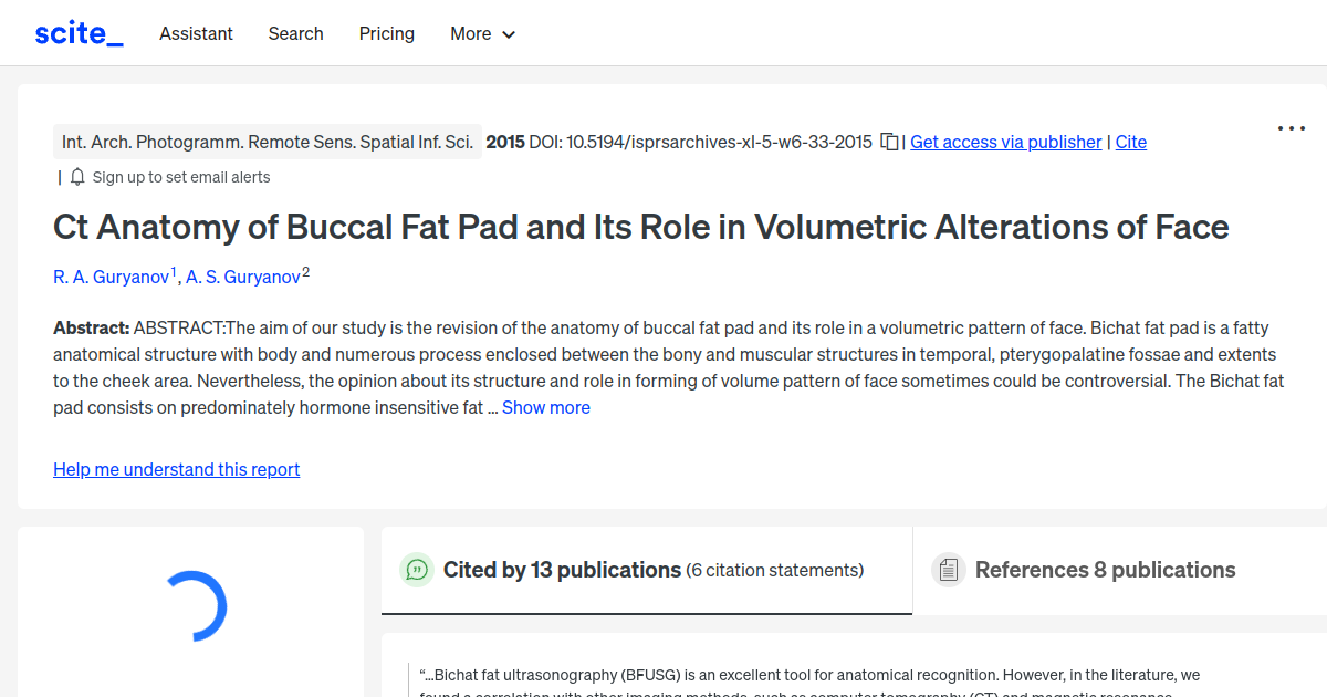 Ct Anatomy of Buccal Fat Pad and Its Role in Volumetric Alterations of ...