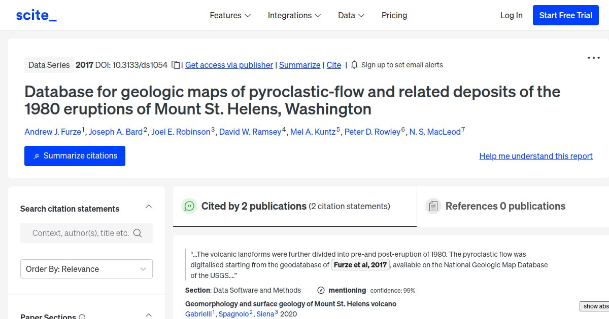 Database for geologic maps of pyroclastic-flow and related deposits of ...