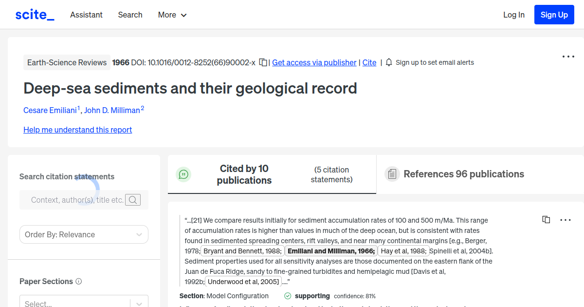 Deep-sea sediments and their geological record - [scite report]