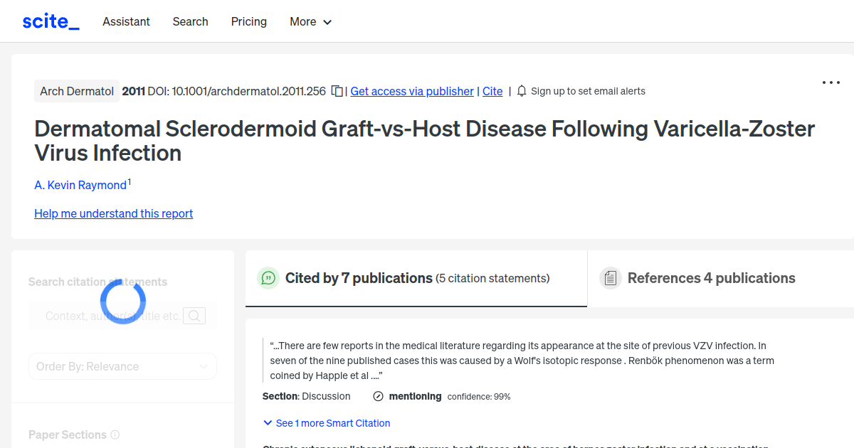 Dermatomal Sclerodermoid Graft-vs-Host Disease Following Varicella ...