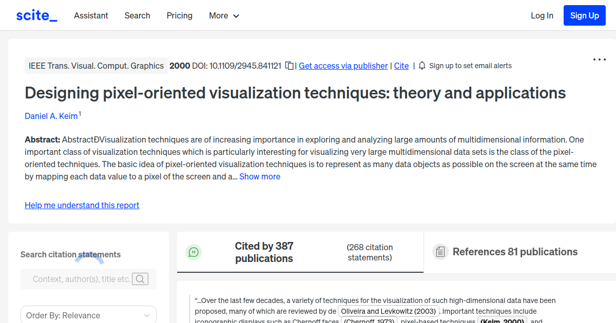 Designing pixel-oriented visualization techniques: theory and ...