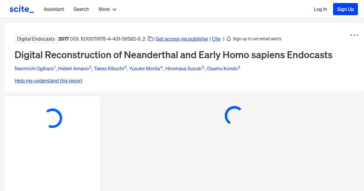 Digital Reconstruction of Neanderthal and Early Homo sapiens Endocasts