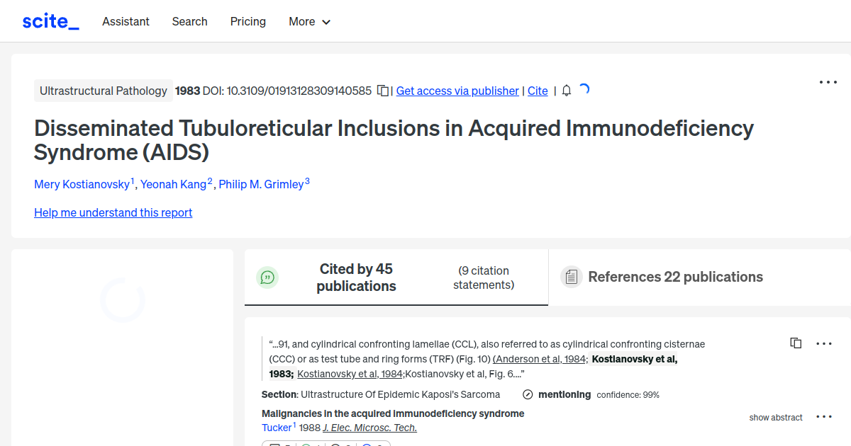 Disseminated Tubuloreticular Inclusions in Acquired Immunodeficiency ...