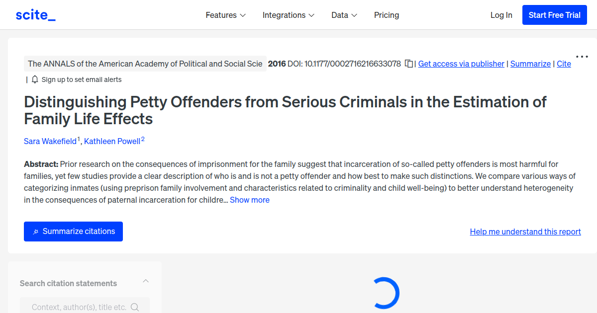 Distinguishing Petty Offenders from Serious Criminals in the Estimation ...