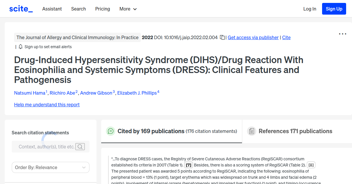 Drug-Induced Hypersensitivity Syndrome (DIHS)/Drug Reaction With ...