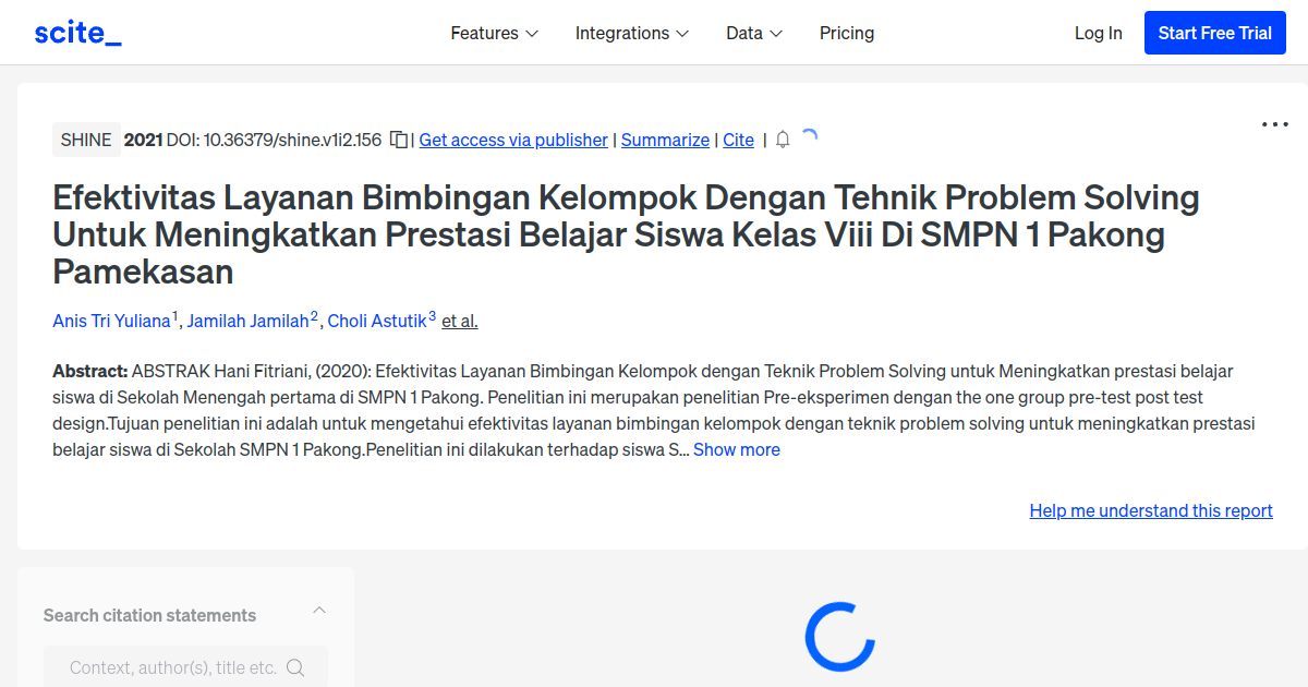 Efektivitas Layanan Bimbingan Kelompok Dengan Tehnik Problem Solving ...