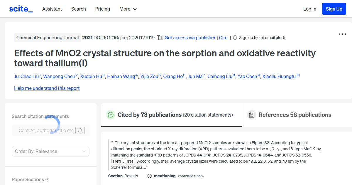 Effects of MnO2 crystal structure on the sorption and oxidative ...