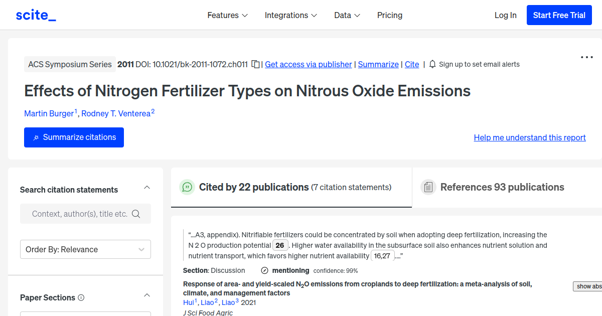 Effects of Nitrogen Fertilizer Types on Nitrous Oxide Emissions