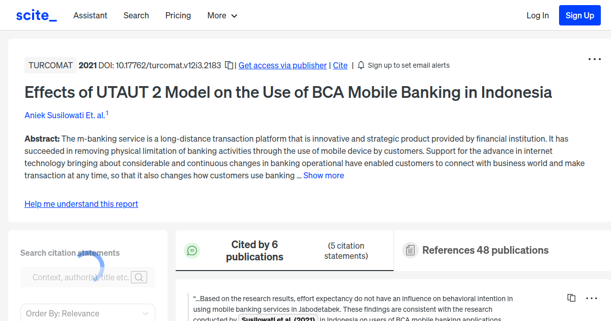 Effects of UTAUT 2 Model on the Use of BCA Mobile Banking in Indonesia