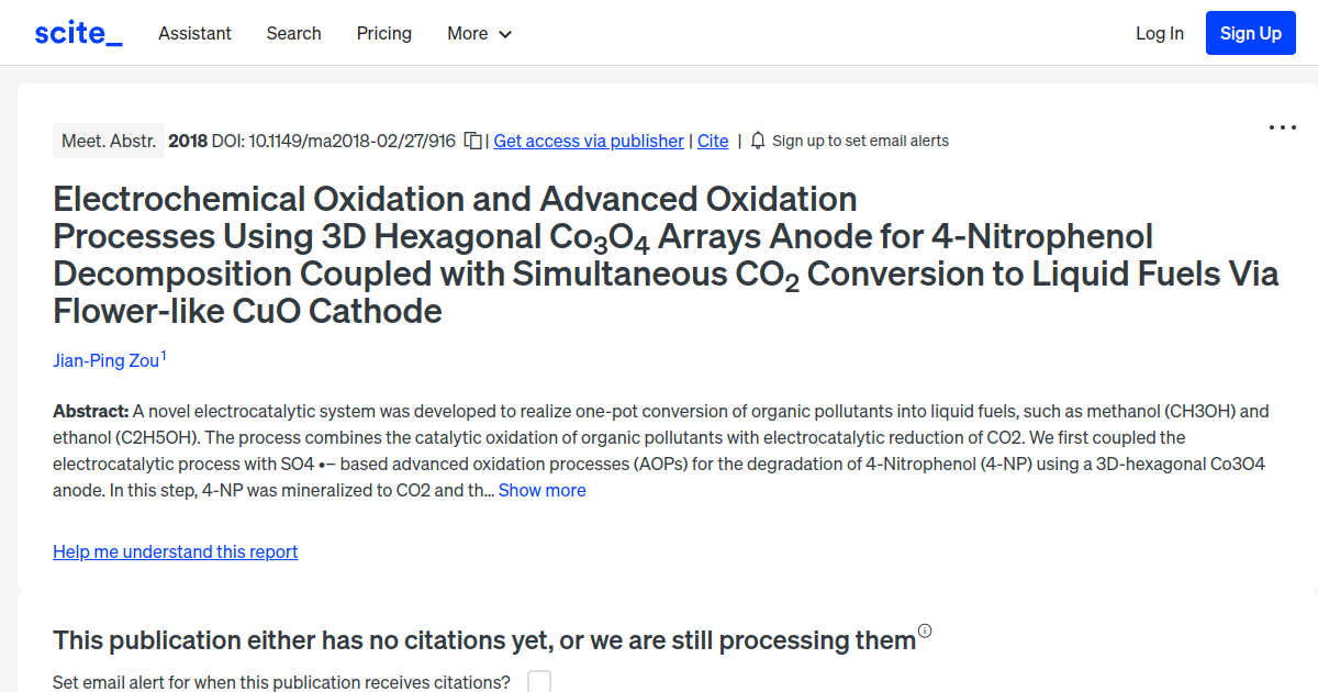 Electrochemical Oxidation and Advanced Oxidation Processes Using 3D ...