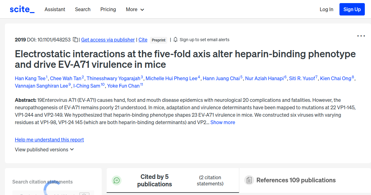 Electrostatic interactions at the five-fold axis alter heparin-binding ...