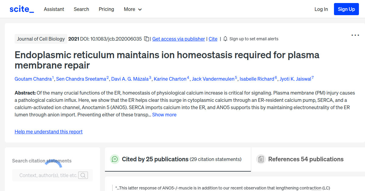 Endoplasmic reticulum maintains ion homeostasis required for plasma ...