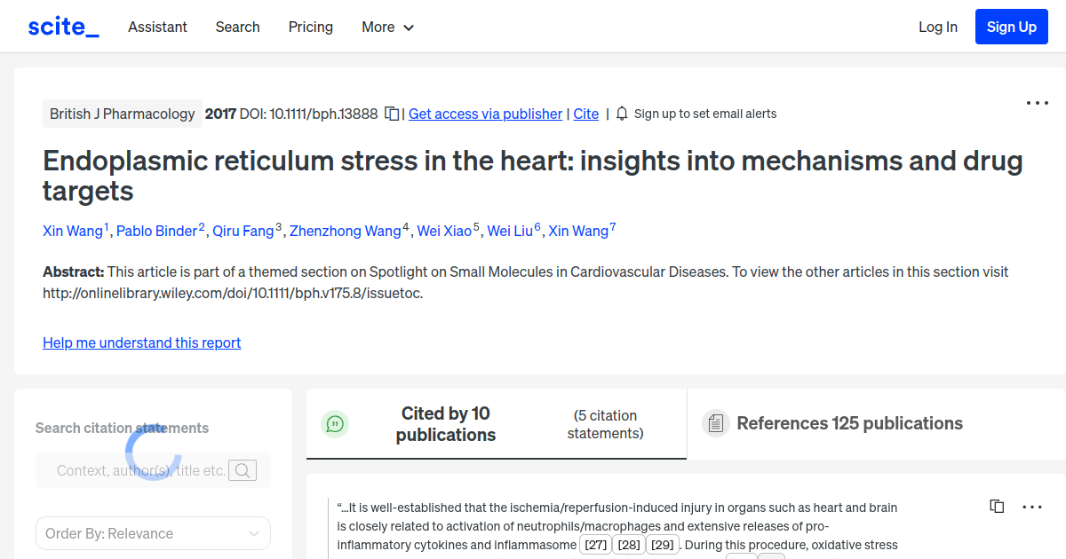 Endoplasmic reticulum stress in the heart: insights into mechanisms and ...
