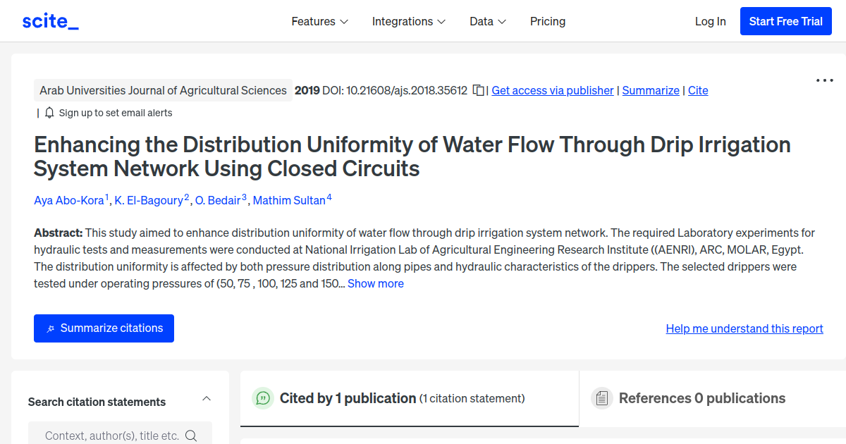 Enhancing the Distribution Uniformity of Water Flow Through Drip ...
