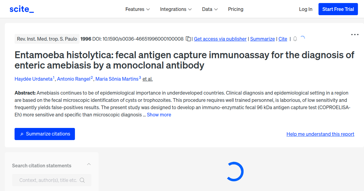 Entamoeba histolytica: fecal antigen capture immunoassay for the ...