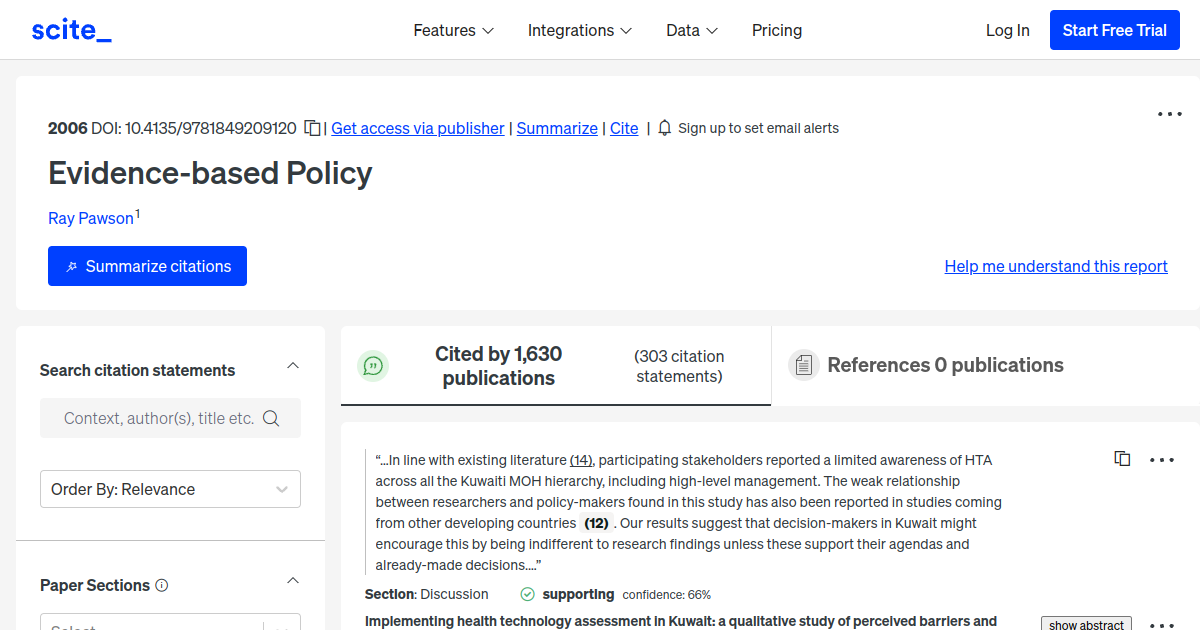 Evidence-based Policy