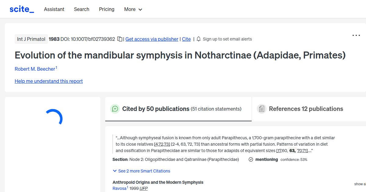 Evolution of the mandibular symphysis in Notharctinae (Adapidae, Primates)