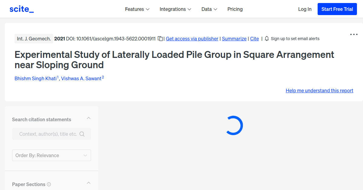 Experimental Study of Laterally Loaded Pile Group in Square Arrangement ...