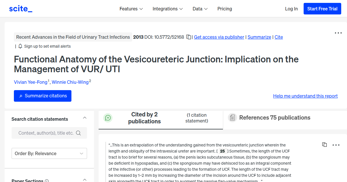 Functional Anatomy of the Vesicoureteric Junction: Implication on the ...