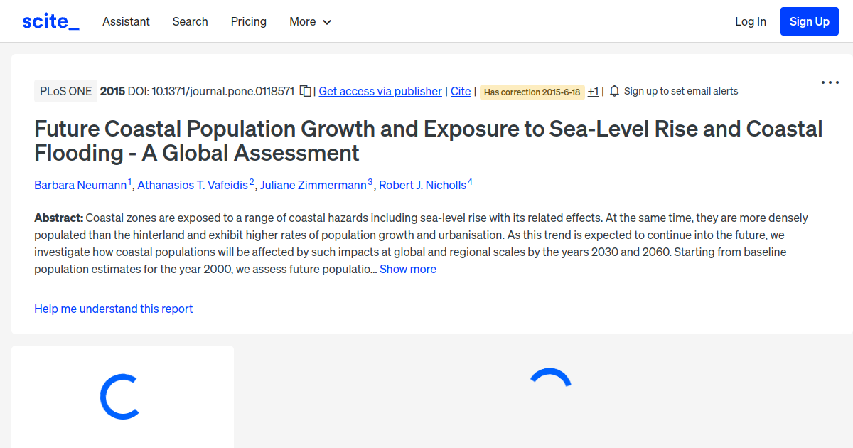 Future Coastal Population Growth and Exposure to Sea-Level Rise and ...