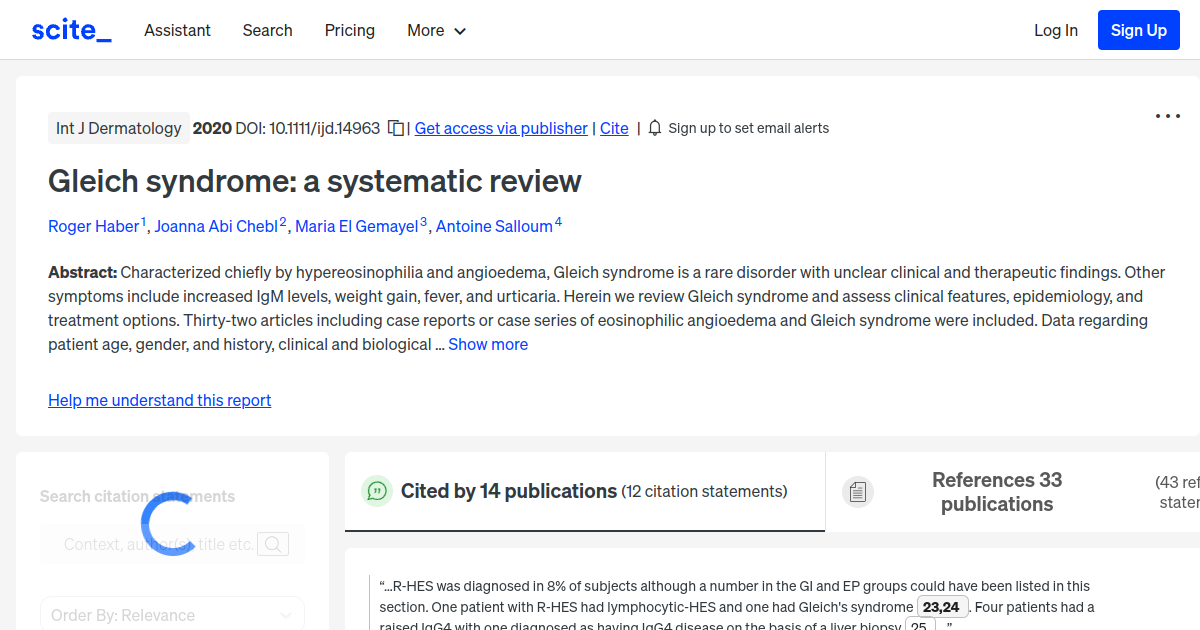 Gleich syndrome: a systematic review