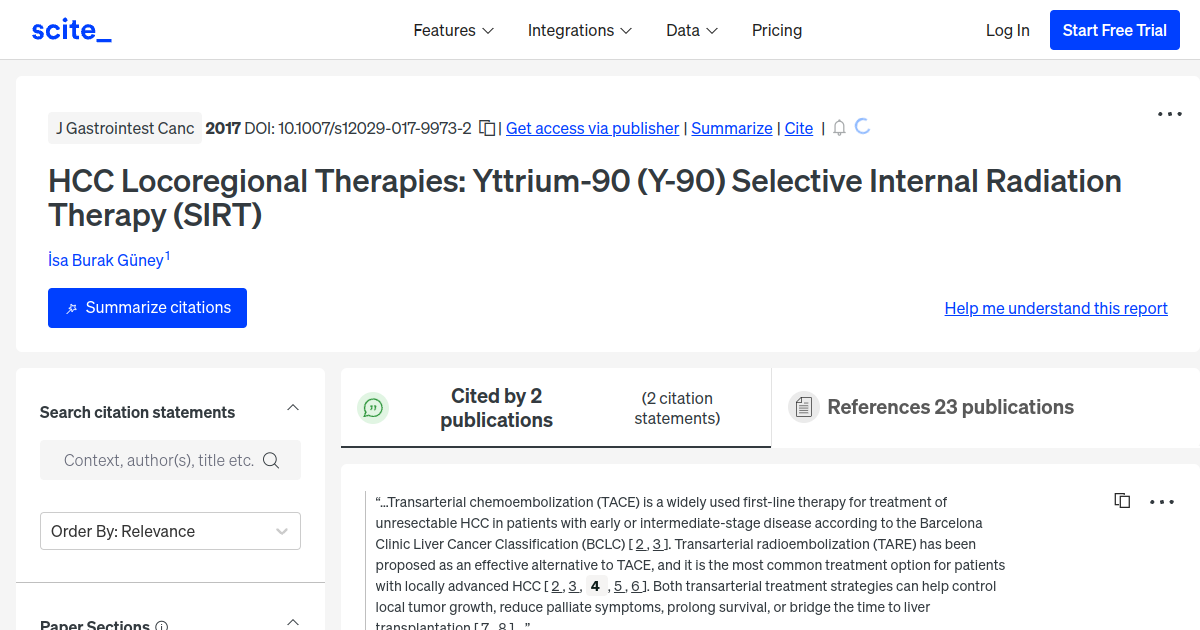 HCC Locoregional Therapies: Yttrium-90 (Y-90) Selective Internal ...