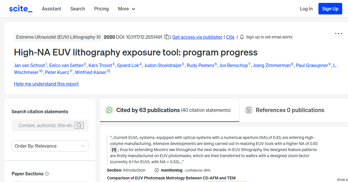 High-NA EUV lithography exposure tool: program progress - [scite report]