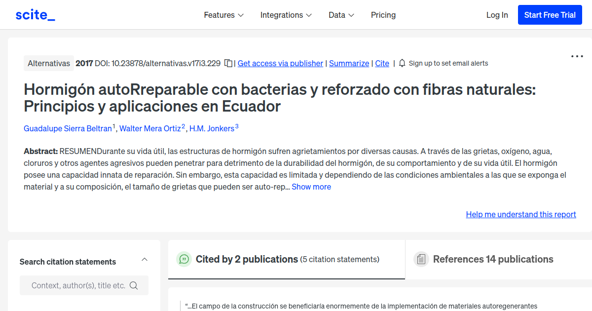 Hormigón autoRreparable con bacterias y reforzado con fibras naturales ...