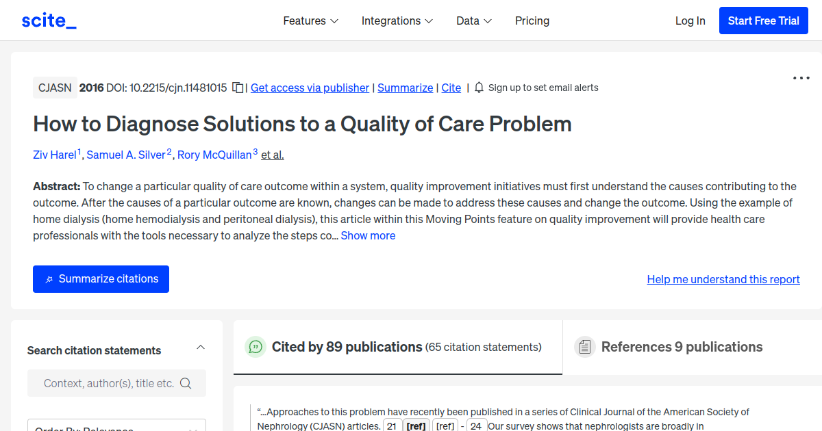 How to Diagnose Solutions to a Quality of Care Problem