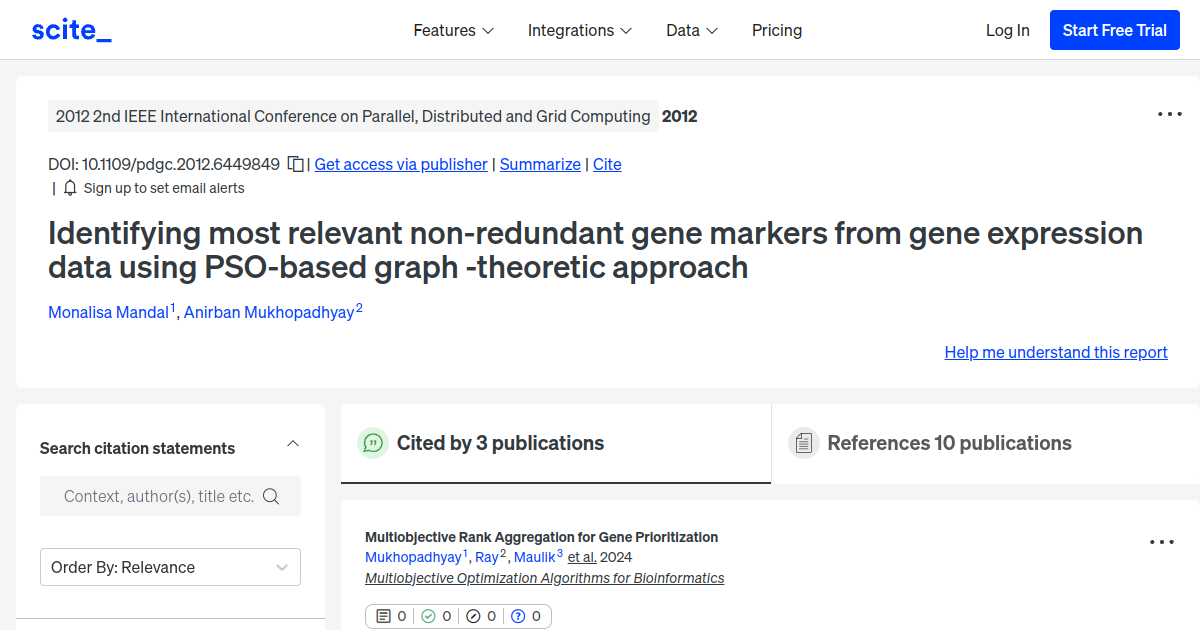 Identifying most relevant non-redundant gene markers from gene ...