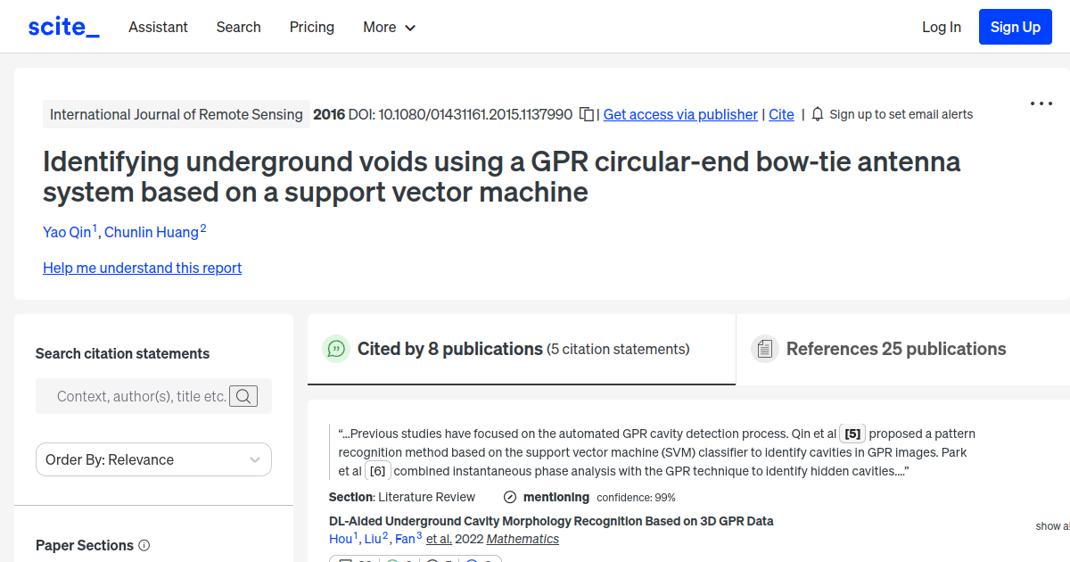 Identifying underground voids using a GPR circular-end bow-tie antenna ...