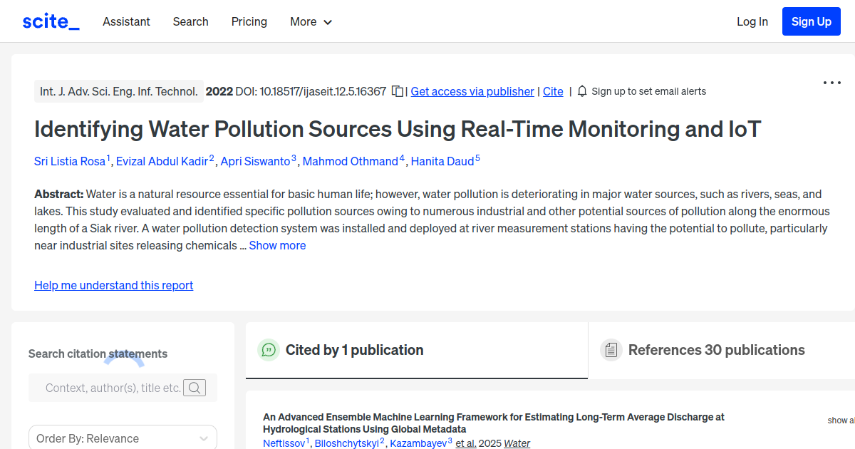 Identifying Water Pollution Sources Using Real-Time Monitoring and IoT ...