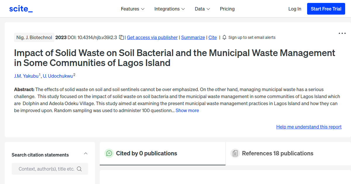 Impact of Solid Waste on Soil Bacterial and the Municipal Waste ...