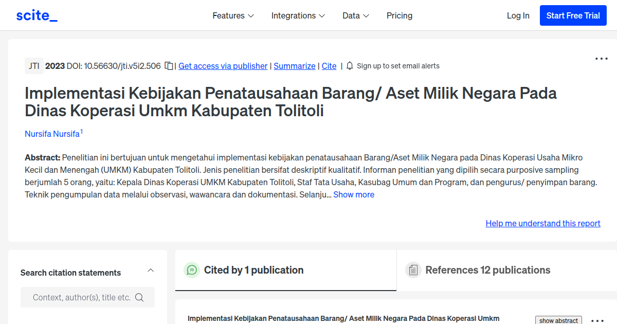 Implementasi Kebijakan Penatausahaan Barang/ Aset Milik Negara Pada ...