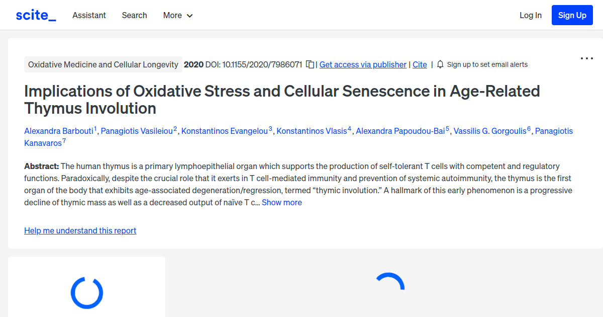Implications of Oxidative Stress and Cellular Senescence in Age-Related ...