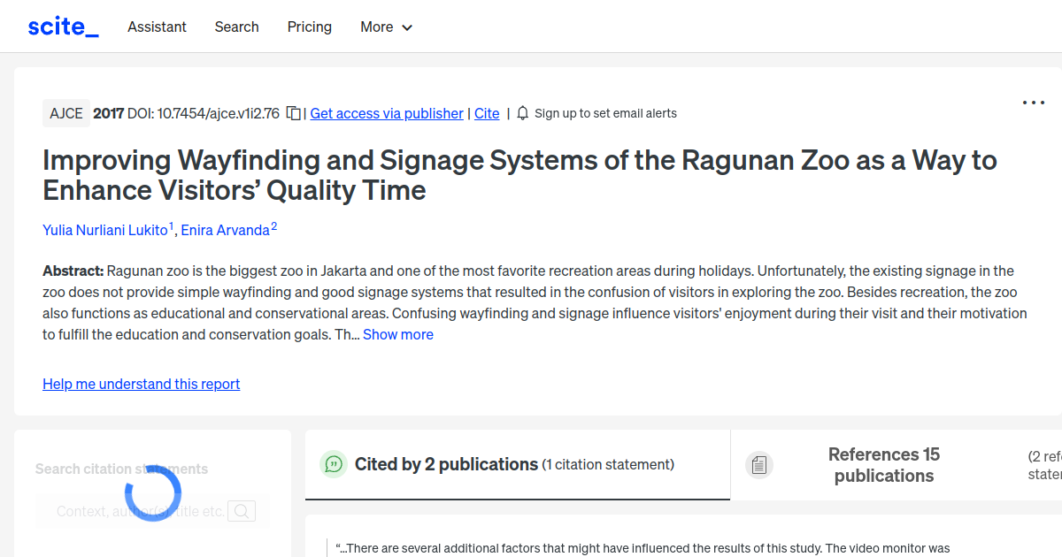 Improving Wayfinding and Signage Systems of the Ragunan Zoo as a Way to ...
