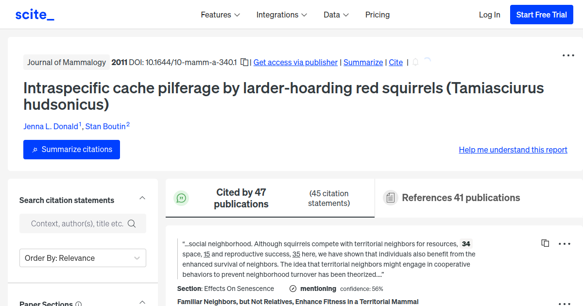 Intraspecific cache pilferage by larder-hoarding red squirrels ...