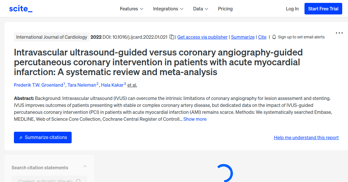 Intravascular ultrasound-guided versus coronary angiography-guided ...