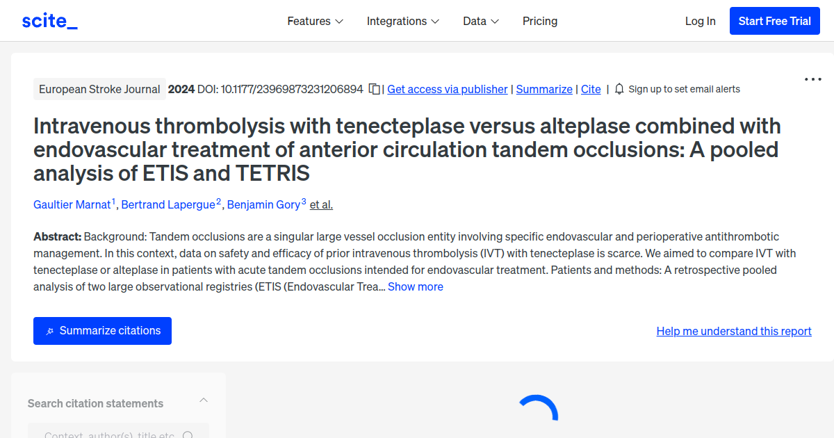 Intravenous thrombolysis with tenecteplase versus alteplase combined ...