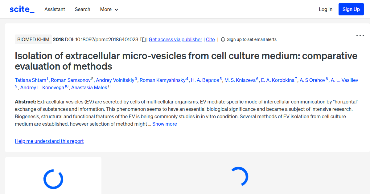 Isolation of extracellular micro-vesicles from cell culture medium ...