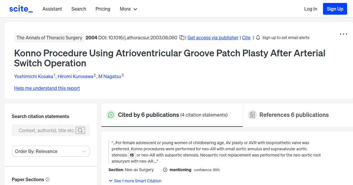 Konno Procedure Using Atrioventricular Groove Patch Plasty After ...