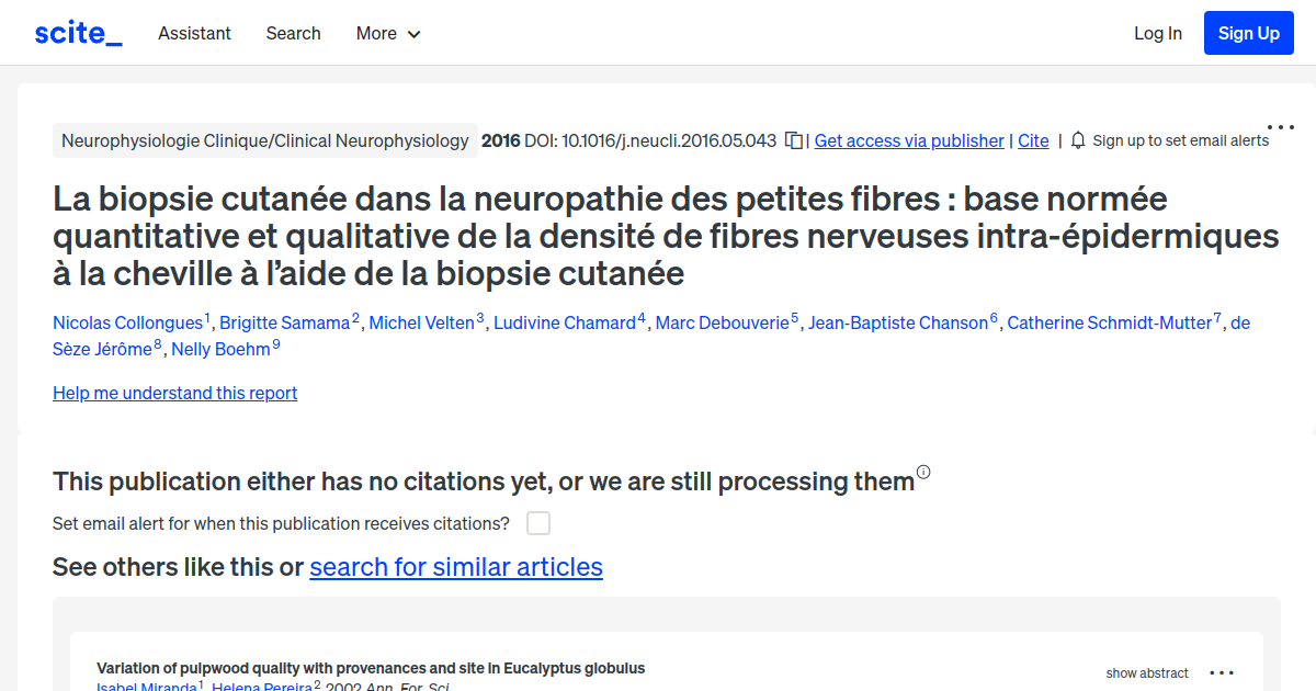 La biopsie cutanée dans la neuropathie des petites fibres : base normée ...