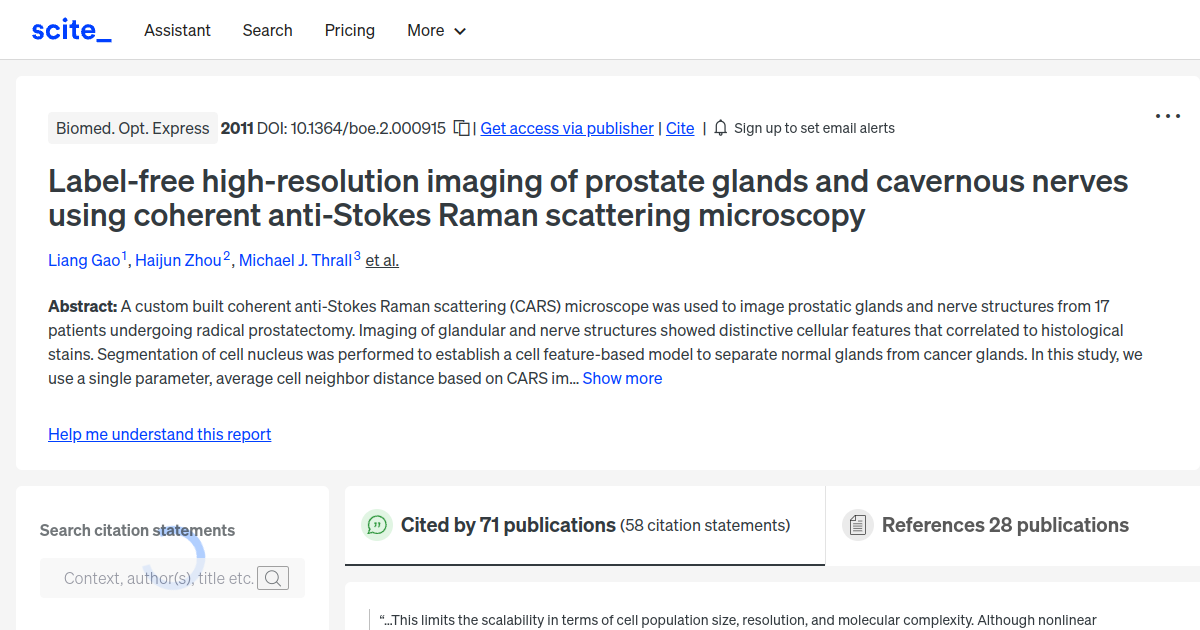 Label-free high-resolution imaging of prostate glands and cavernous ...