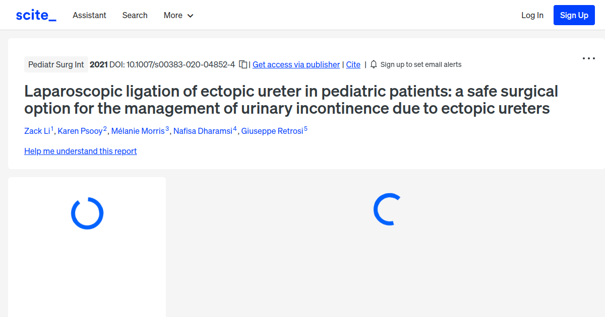 Laparoscopic ligation of ectopic ureter in pediatric patients: a safe ...