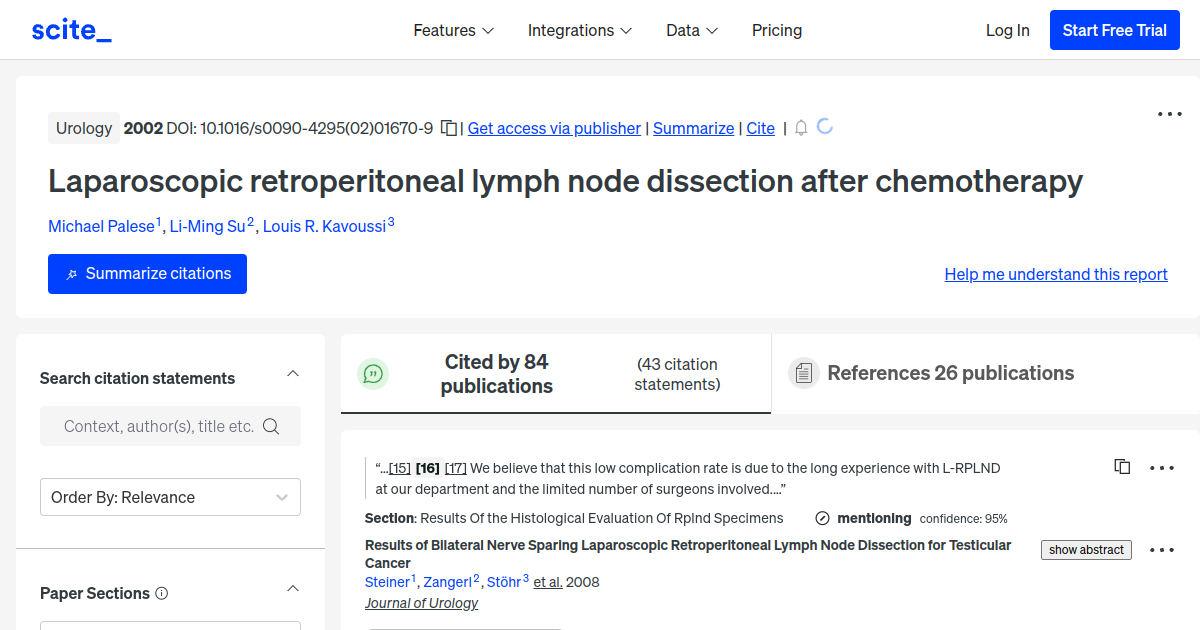 Laparoscopic retroperitoneal lymph node dissection after chemotherapy