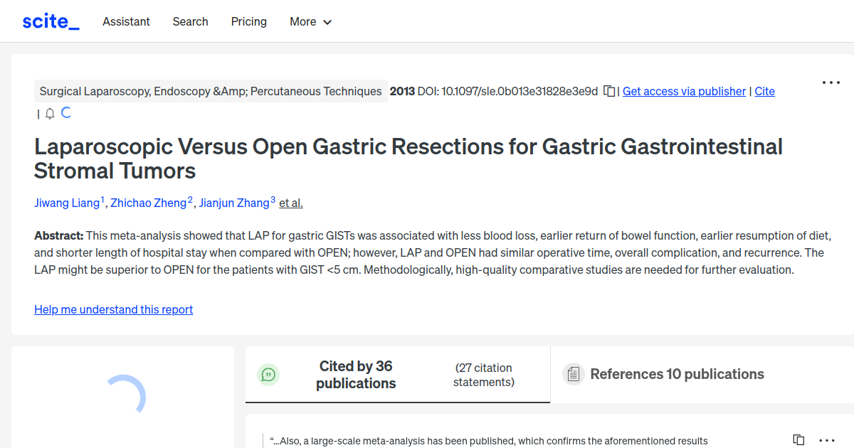 Laparoscopic Versus Open Gastric Resections for Gastric ...