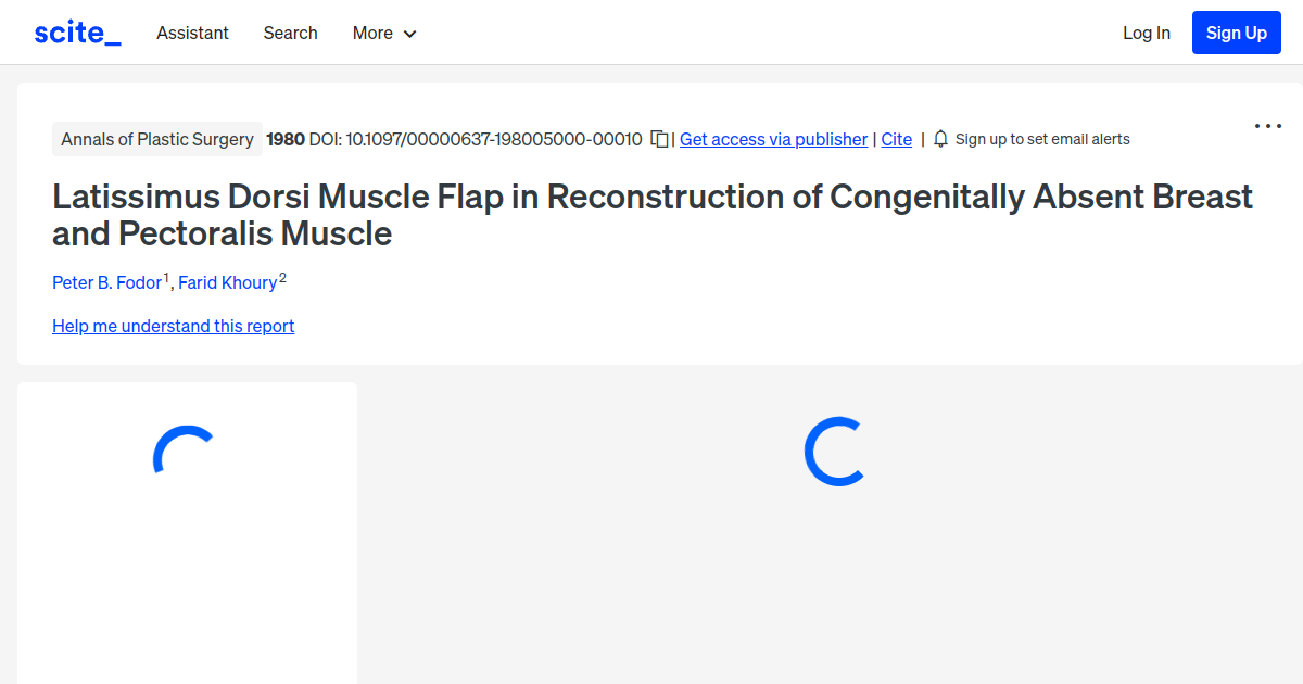 Latissimus Dorsi Muscle Flap in Reconstruction of Congenitally Absent ...