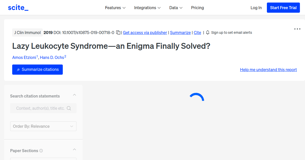 Lazy Leukocyte Syndrome—an Enigma Finally Solved?