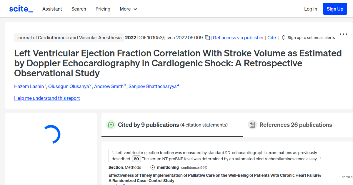 Left Ventricular Ejection Fraction Correlation With Stroke Volume as ...